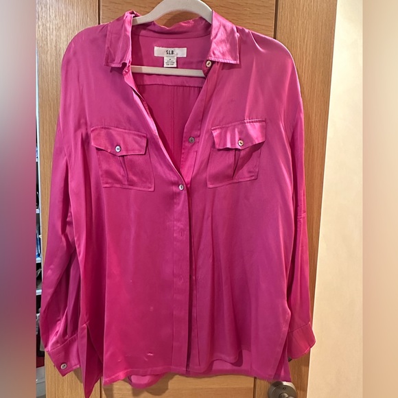 SLB | Tops | Slb Vintage Silk Button Down Shirt | Poshmark